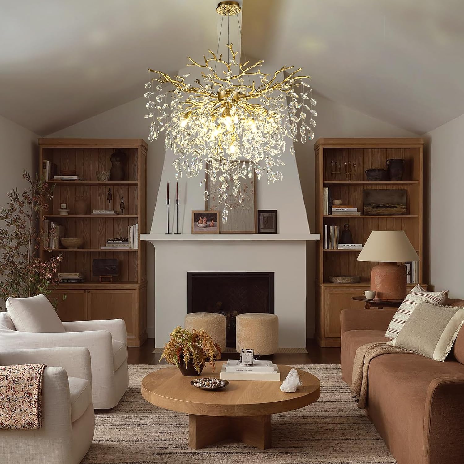 Solara Round Tree Branch Chandelier 24" 32" 40" Tree Branch – Calicslight