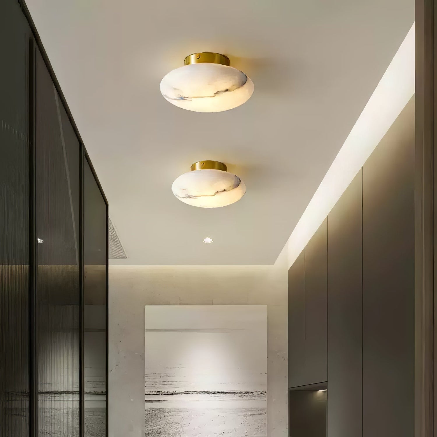 Alabaster Oval Ceiling Lamp – Calicslight